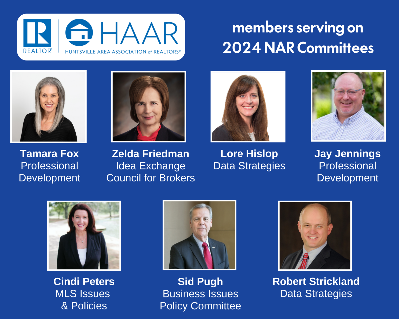 HAAR Members, Staff Named to 2024 NAR Committees - Huntsville Area ...